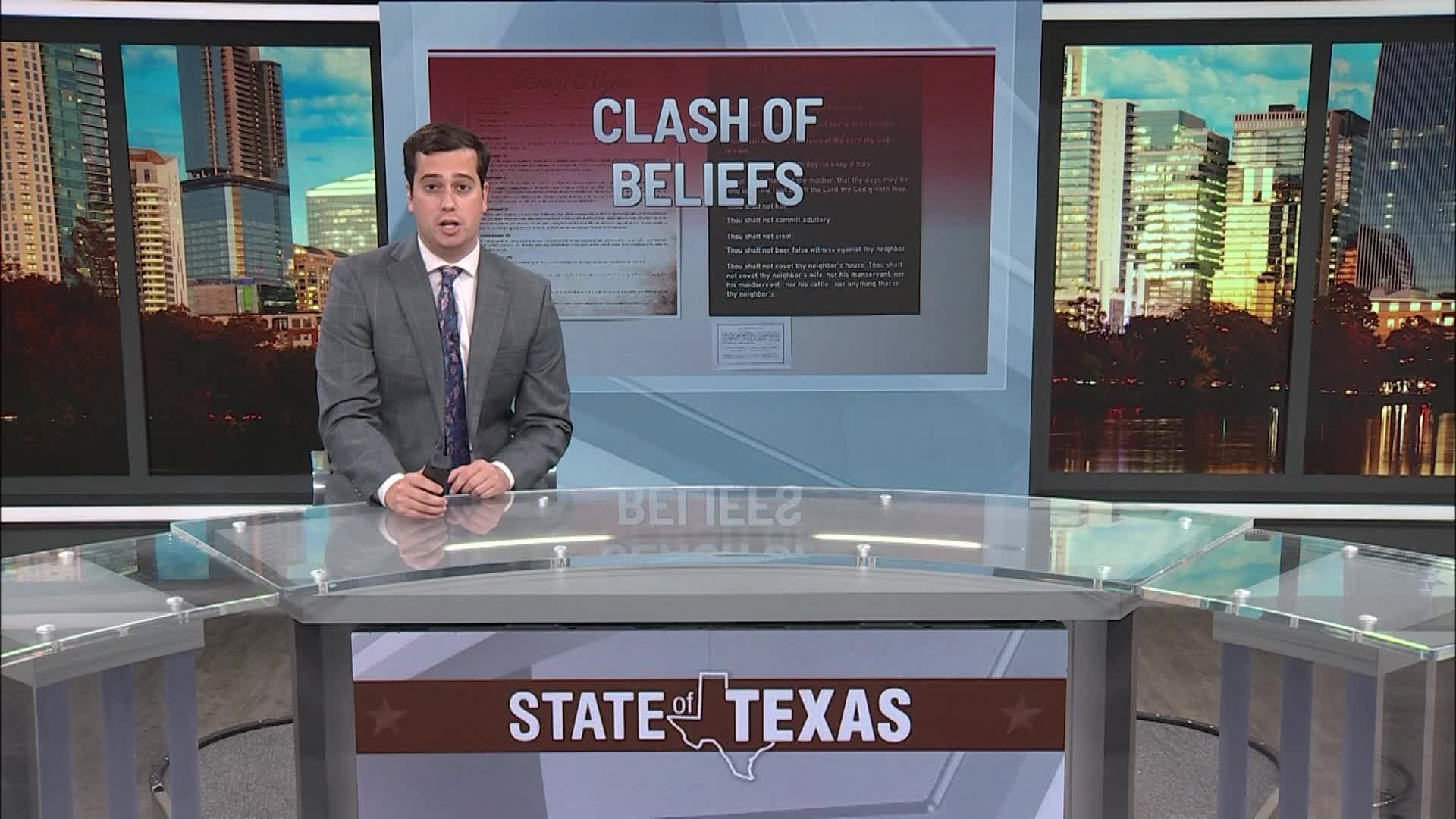 State of Texas: Clash of beliefs plays out as Ten Commandments go up in Texas classrooms ...