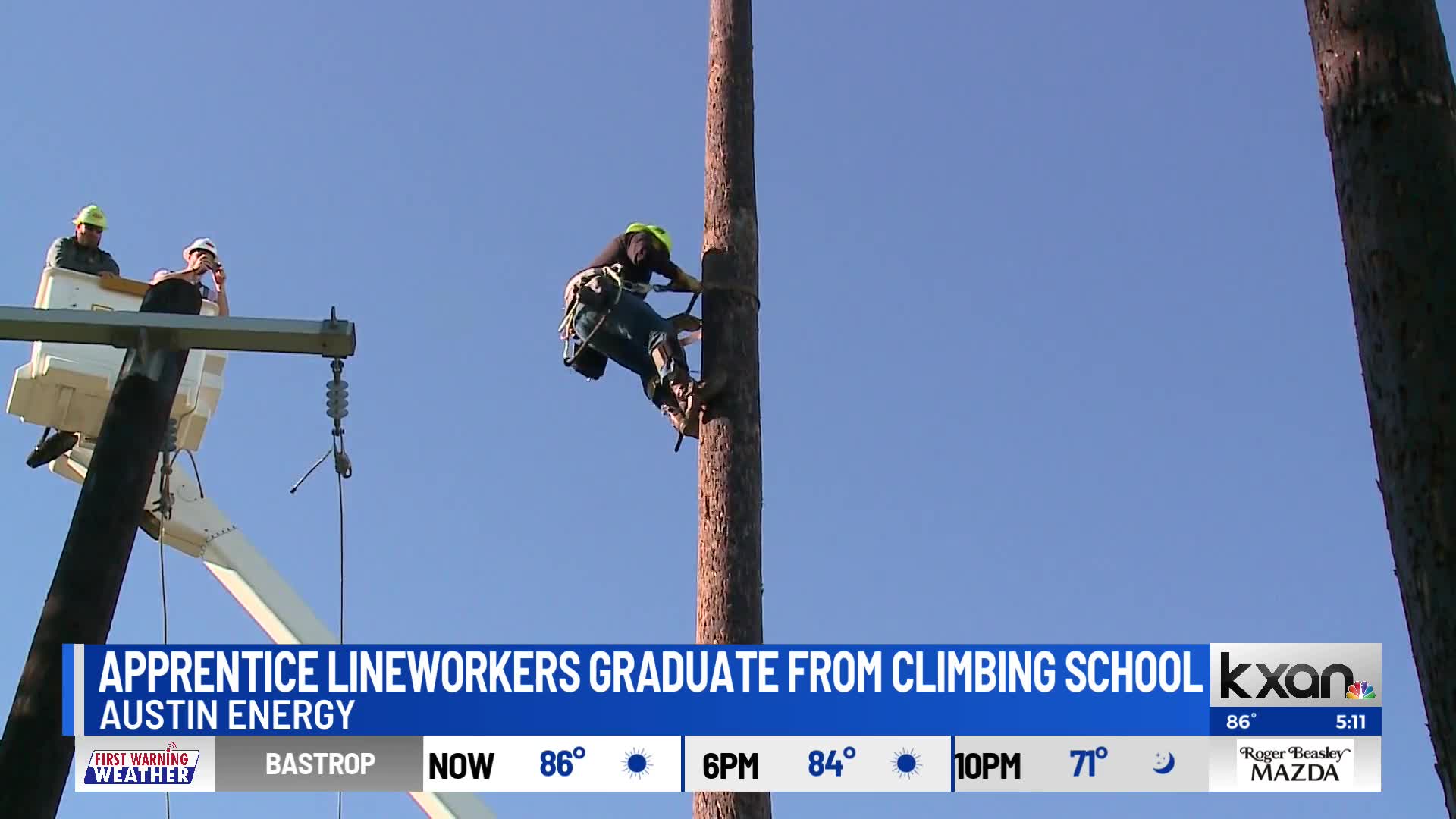 Apprentice lineworkers climb 70-foot pole, graduate from Austin Energy Climbing School – KXAN Austin