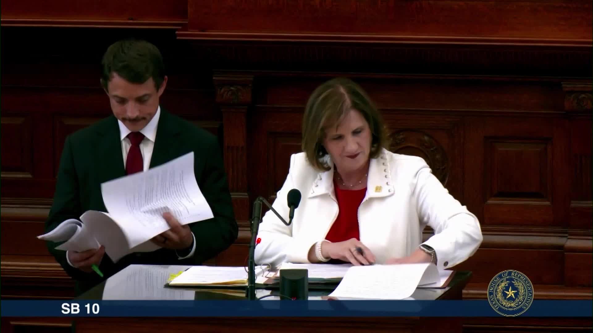 Ten Commandments bill exchange between Rep. Talarico and Rep. Noble ...