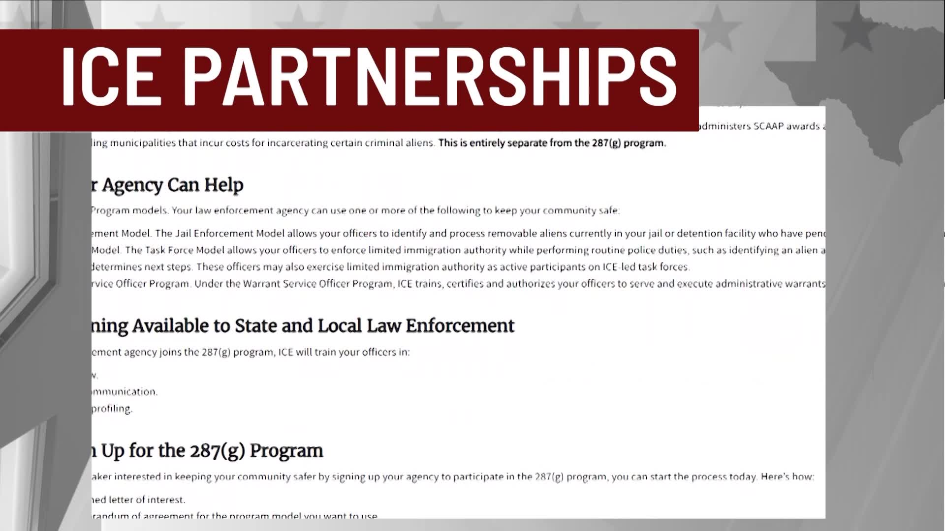 State of Texas: Texas ICE Agreements – BorderReport