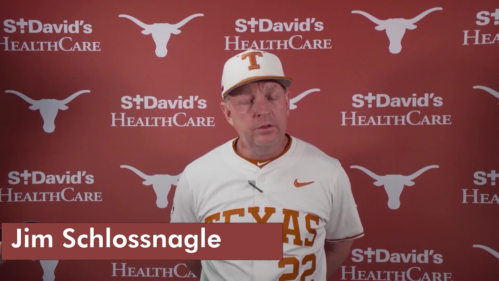 Texas baseball coach Jim Schlossnagle on the upcoming Arkansas series ...