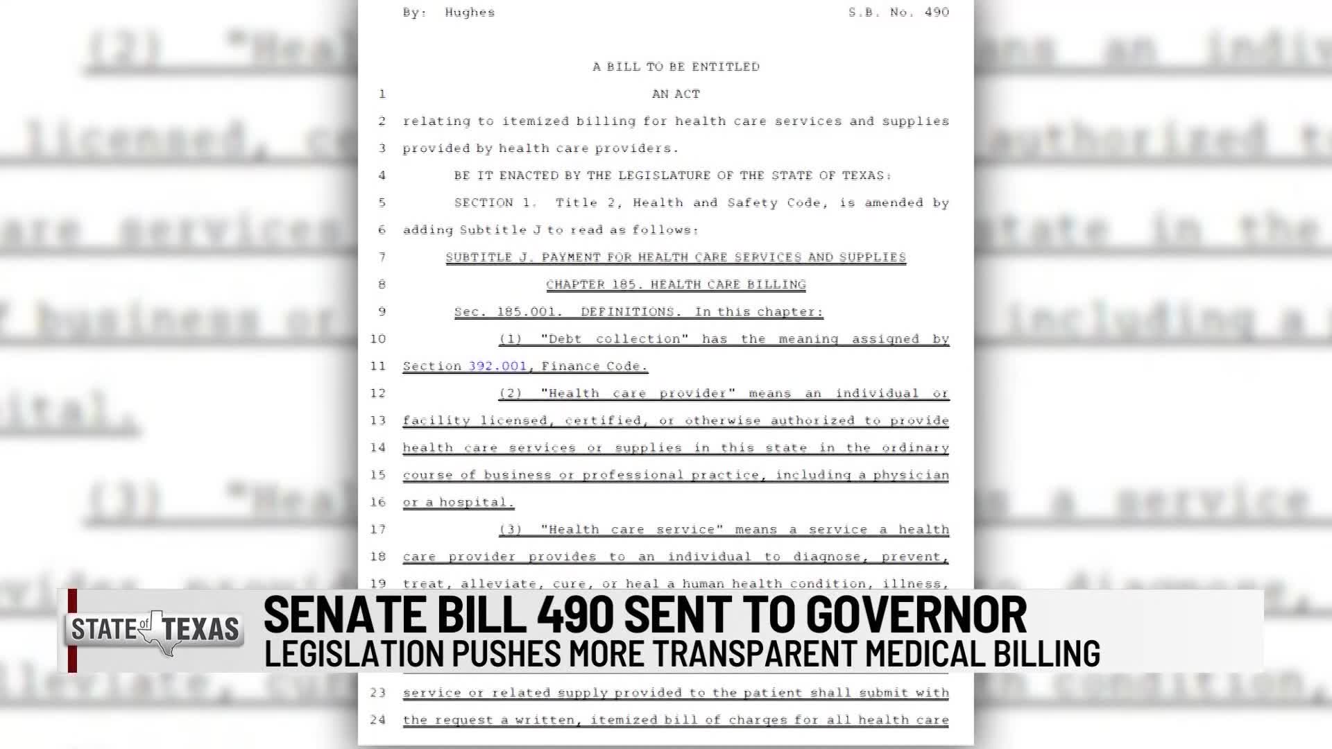 State of Texas: Medical billing transparency legislation heads to ...