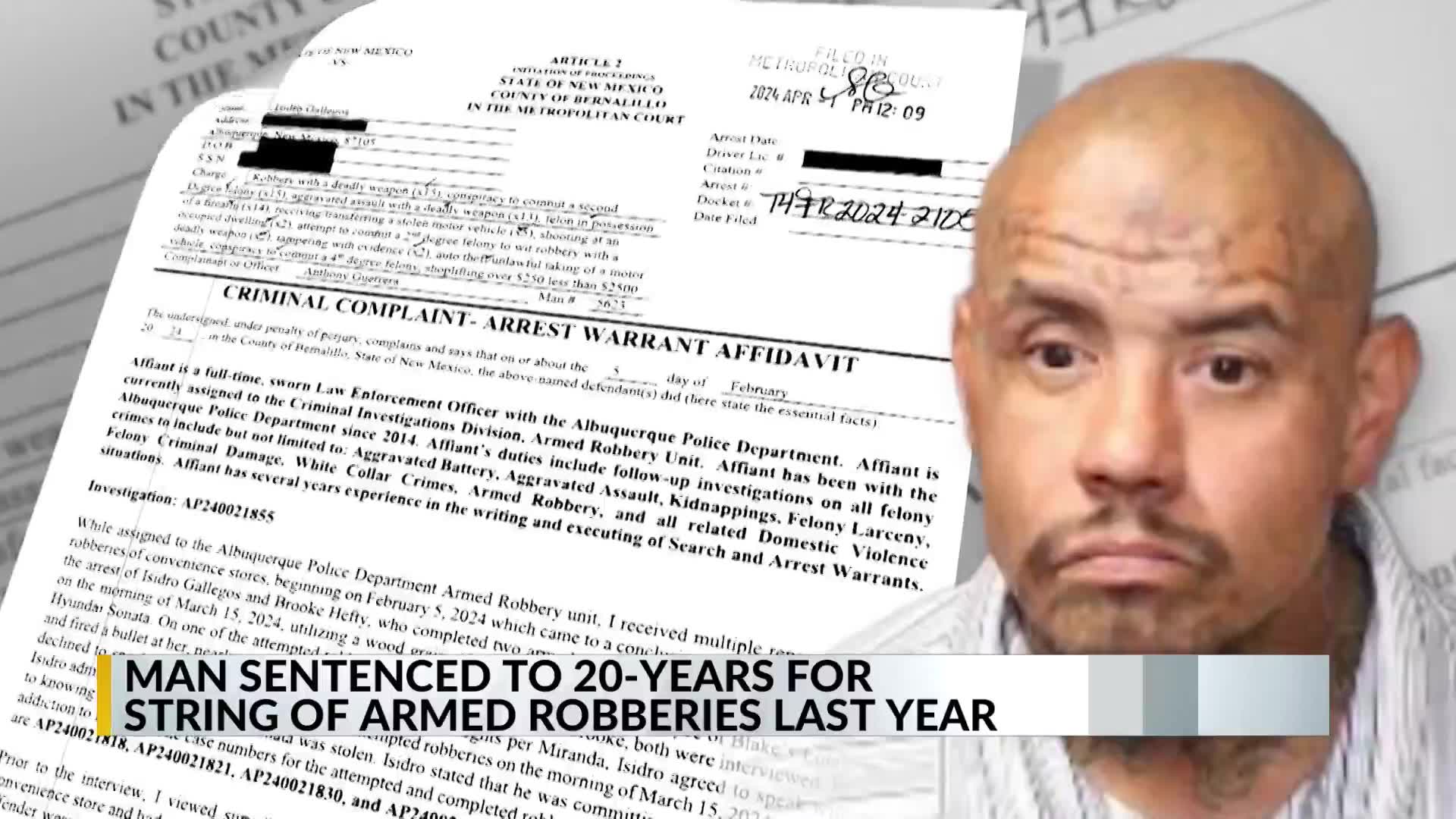 Albuquerque man sentenced for string of armed robberies – KRQE NEWS 13 ...