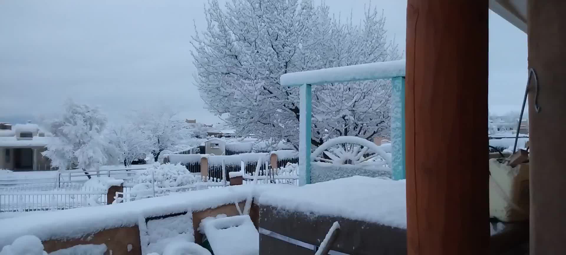 Overlook the snow in Rio Rancho, N.M. on Mar. 23, 2022 Courtesy: Mario ...