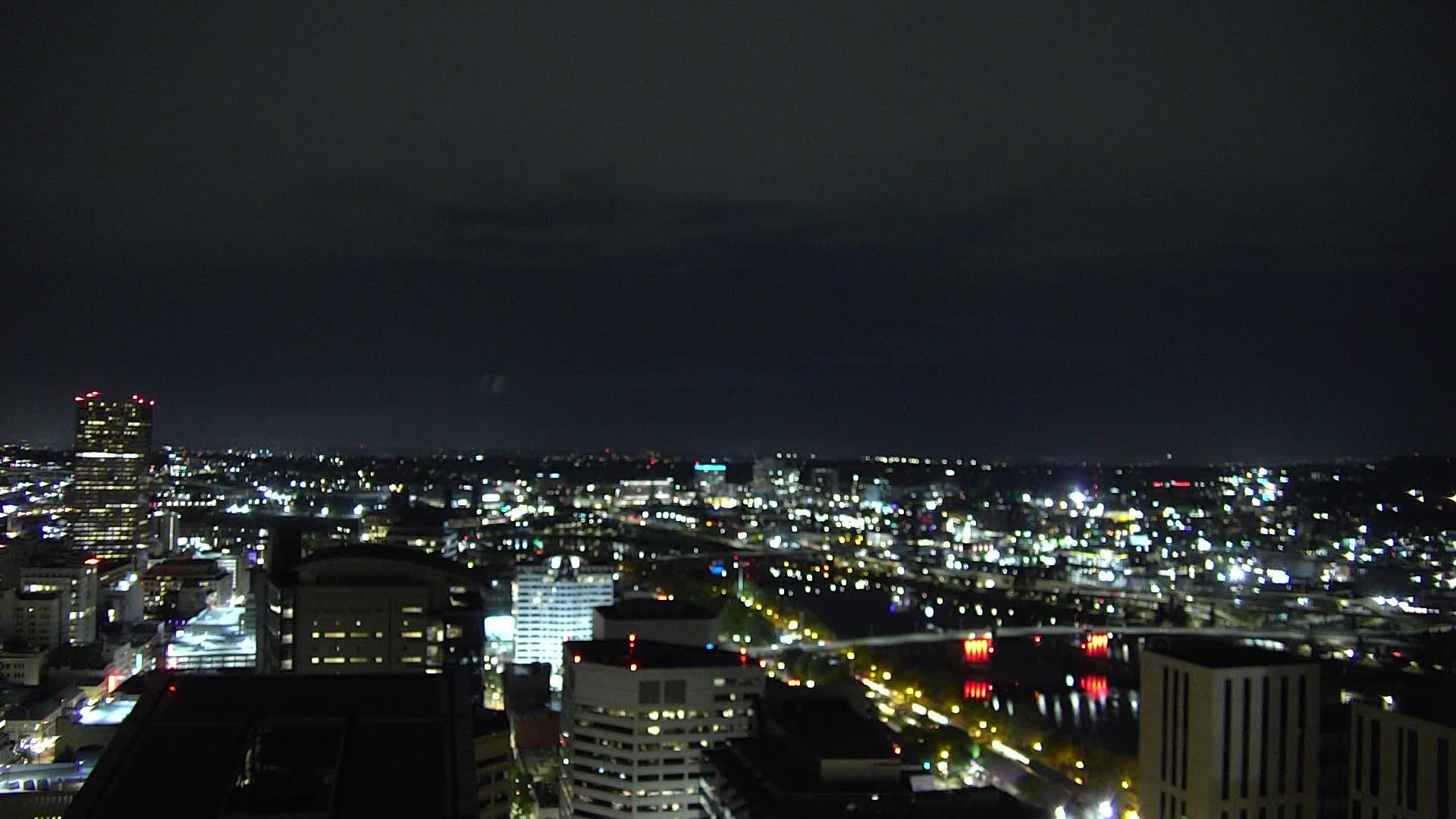 Lightning strikes flashed across the Portland skyline around 5 a.m. on ...