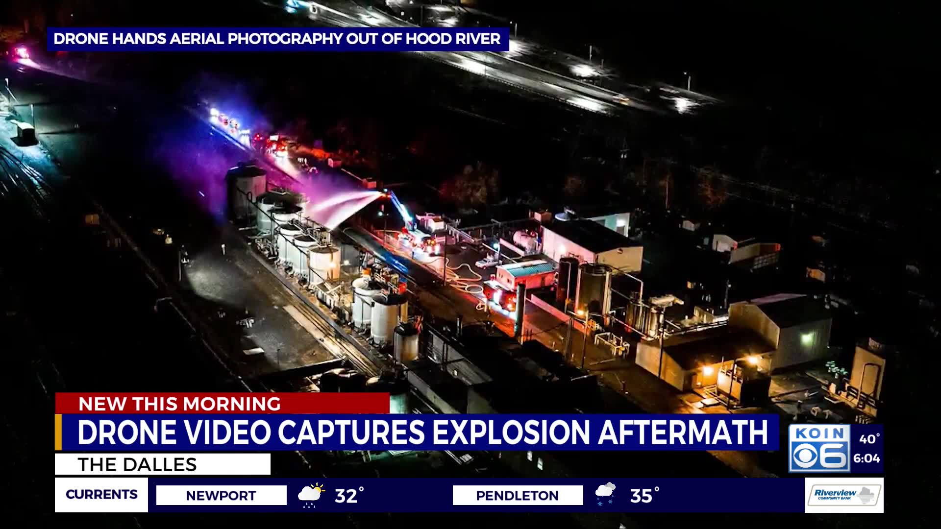 2 firefighters injured in Wasco diesel tank explosion – KOIN.com