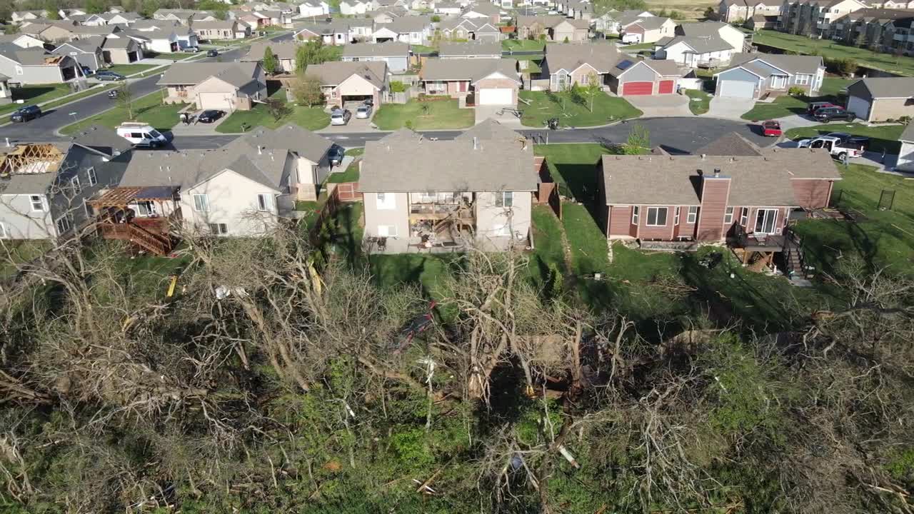 Andover tornado damage courtesy Zach Peterson – KSN-TV