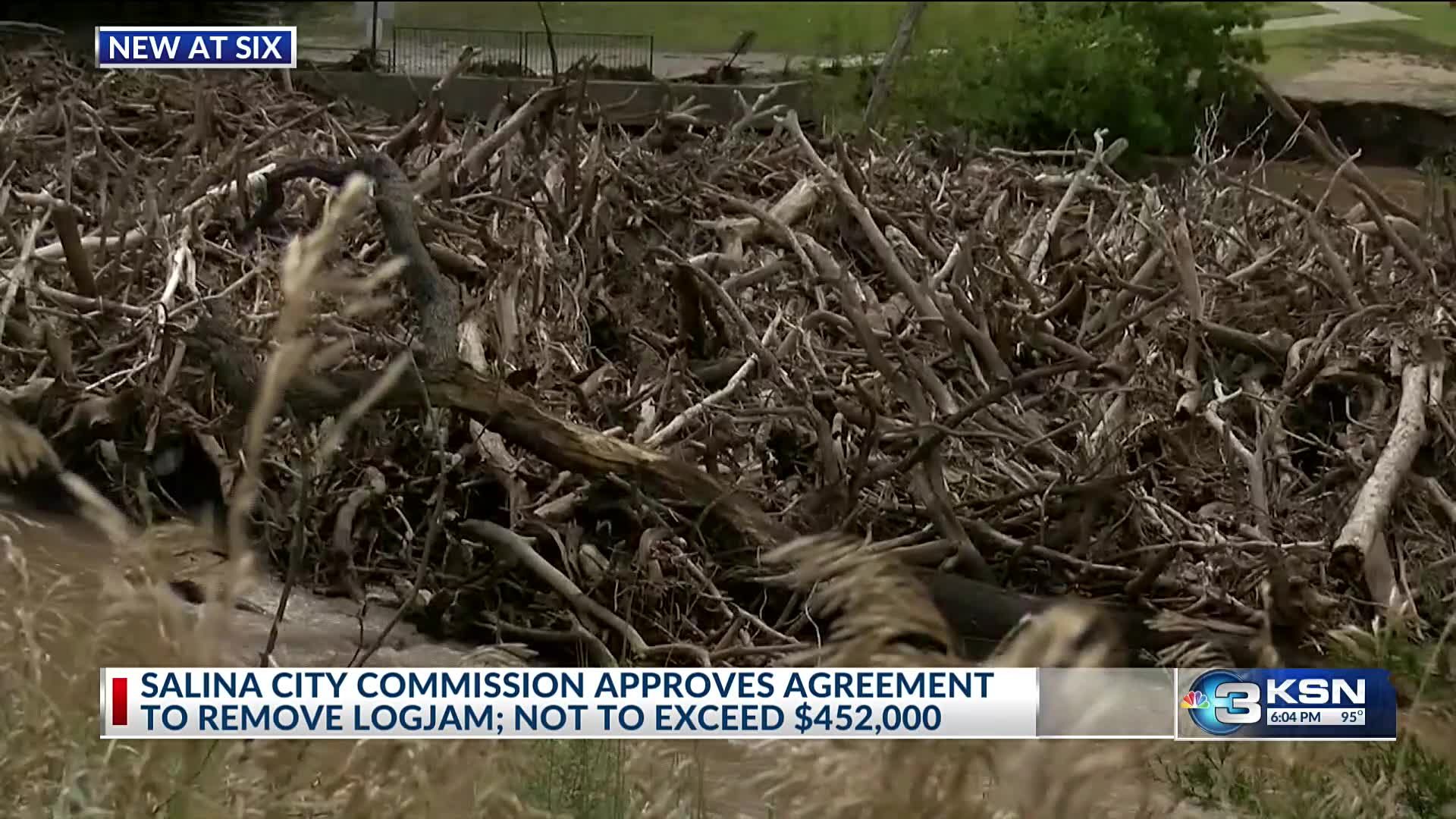 Salina votes to unjam log jam from Smoky Hill River – KSN-TV