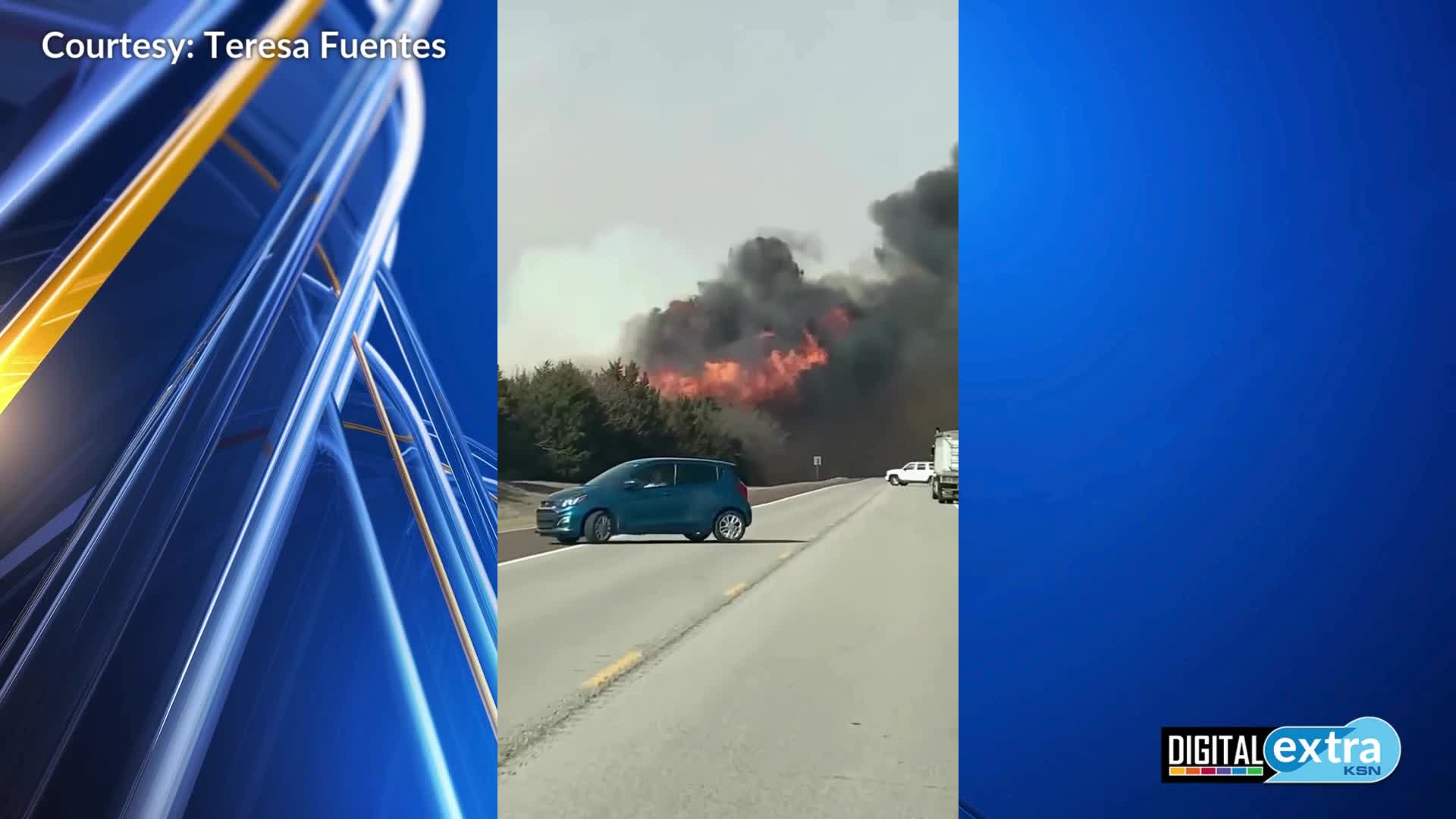Yates center fire – Courtesy: Teresa Fuentes – KSN-TV