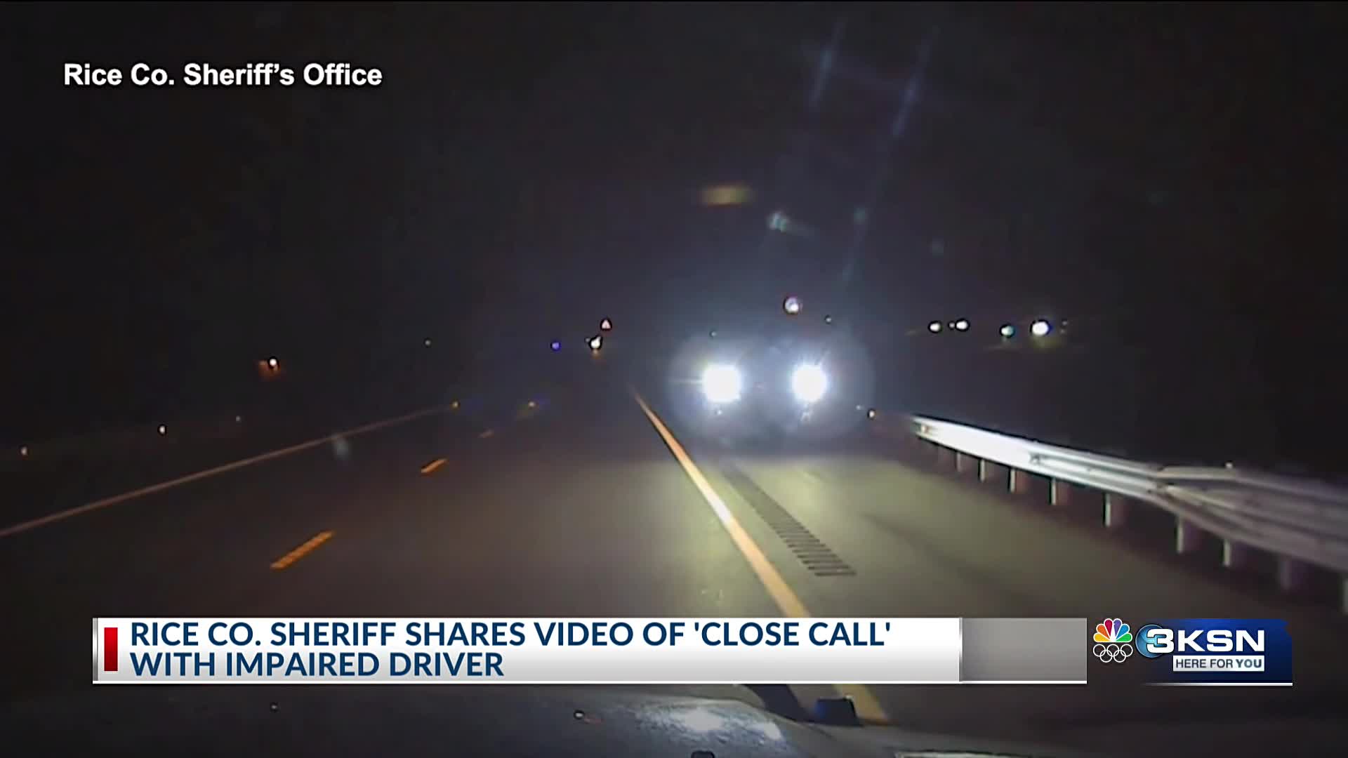 Rice County sheriff has close call with DUI driver – KSN-TV