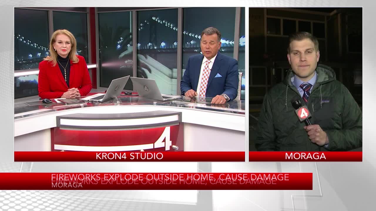 Fireworks explode outside Moraga home, cause damage – KRON4