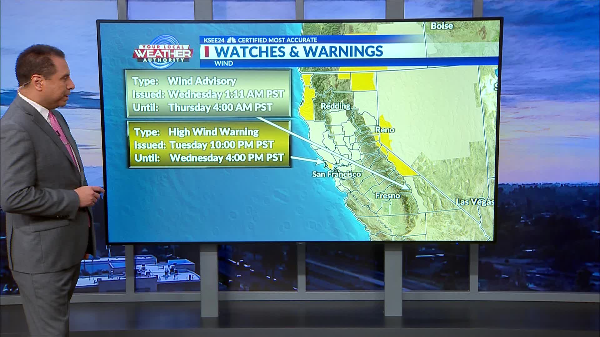 Wednesday Sierra Forecast – CBS47 and KSEE24 | News from ...