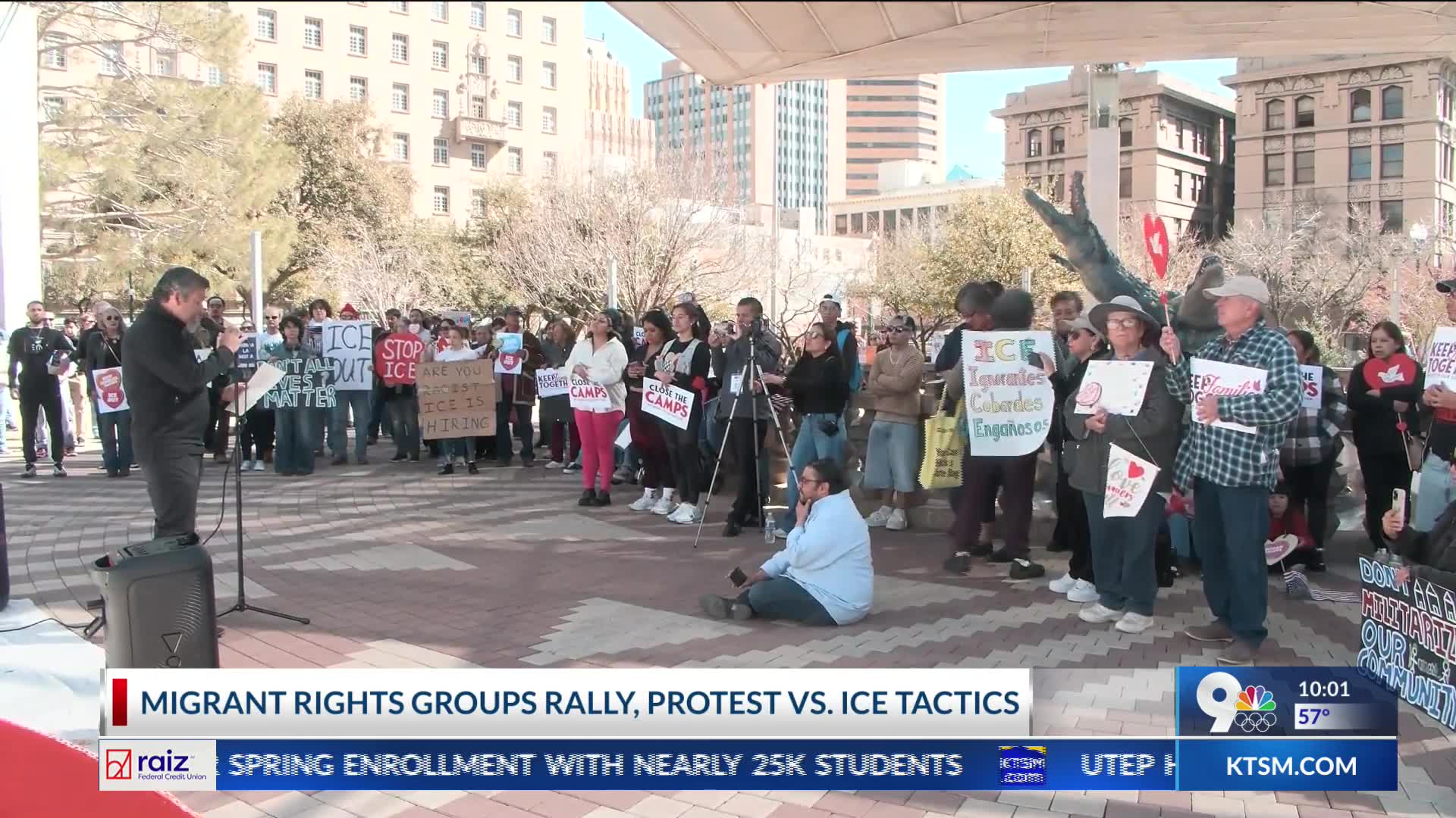 Migrant rights groups rally, protest vs. ICE – BorderReport