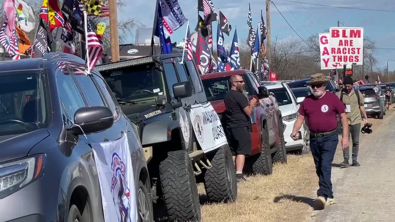 Protests outside convoy ranch gathering – WBTW