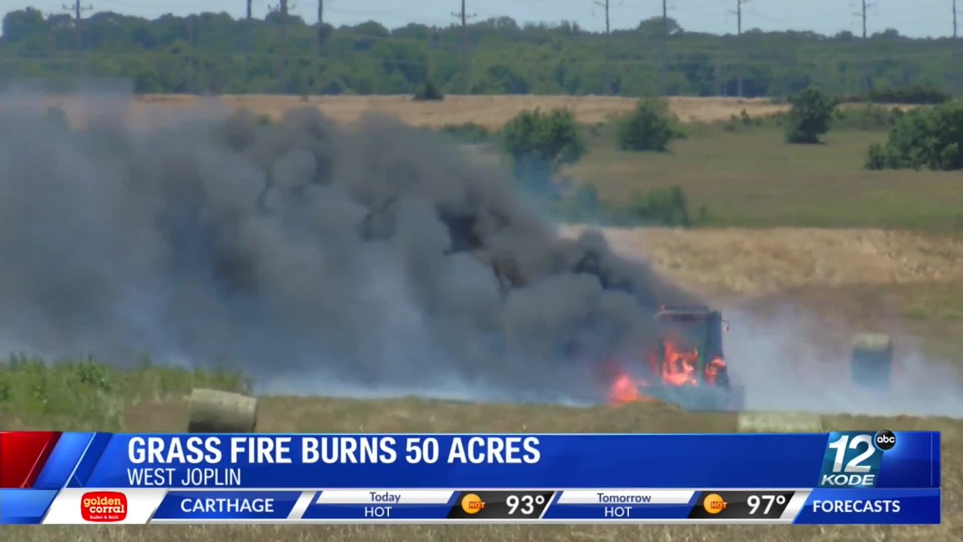Tractor baler malfunction sets fire to 50 acres – KSNF/KODE ...