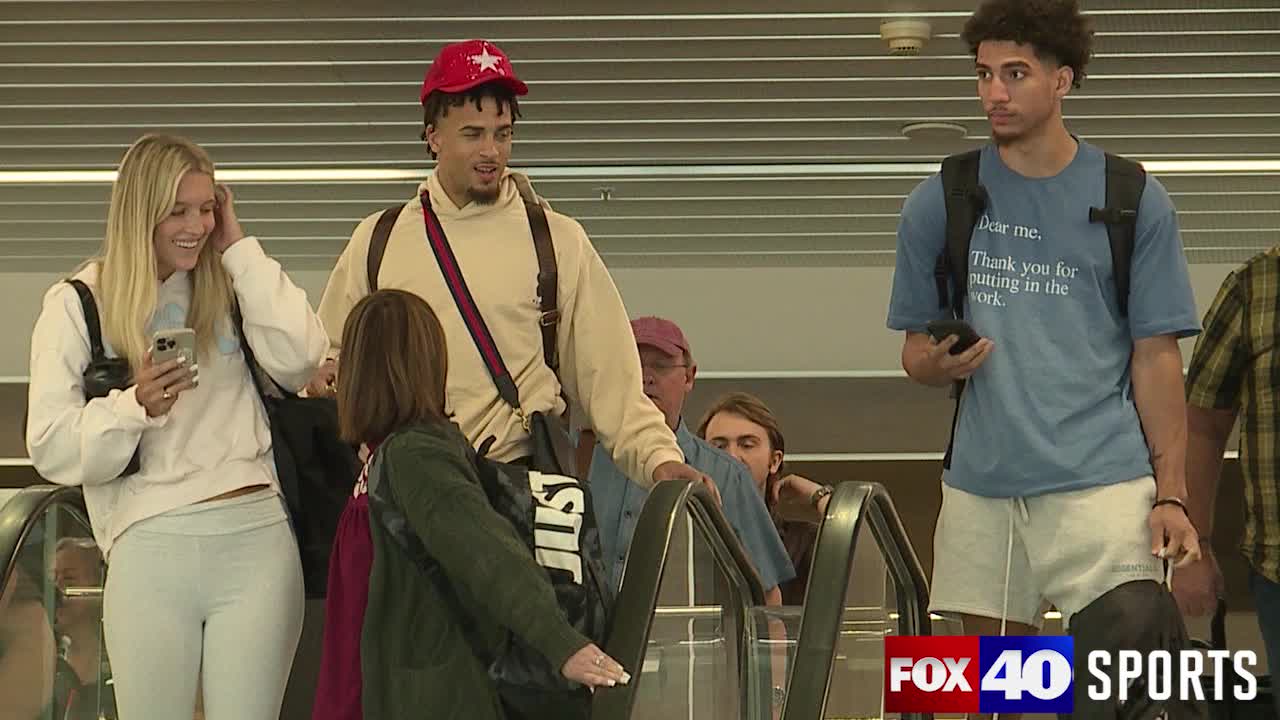 Kings draft picks Colby Jones & Jalen Slawson touch down in Sacramento ...