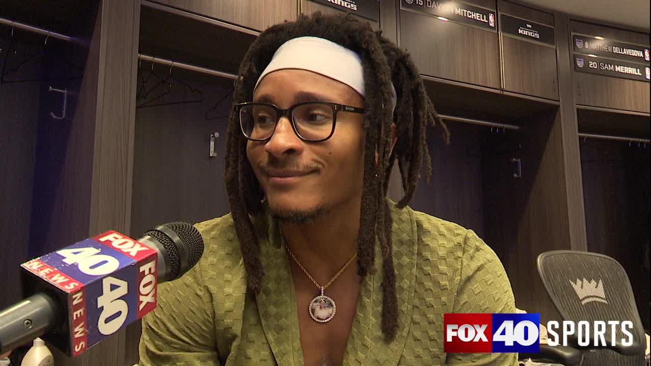 Kings F Chima Moneke on playing against LeBron James in Sacramento’s preseason win over Lakers ...