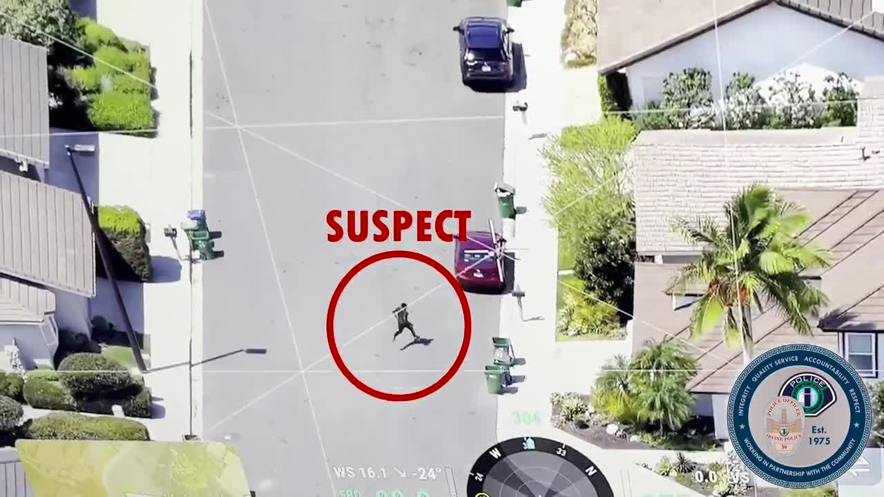 Irvine police use drone to track down suspect – KTLA