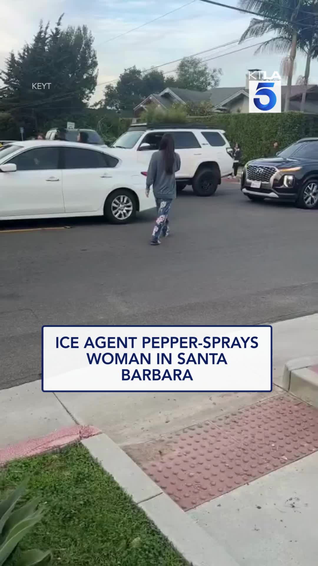 ICE agent pepper-sprays woman in Santa Barbara – KTLA