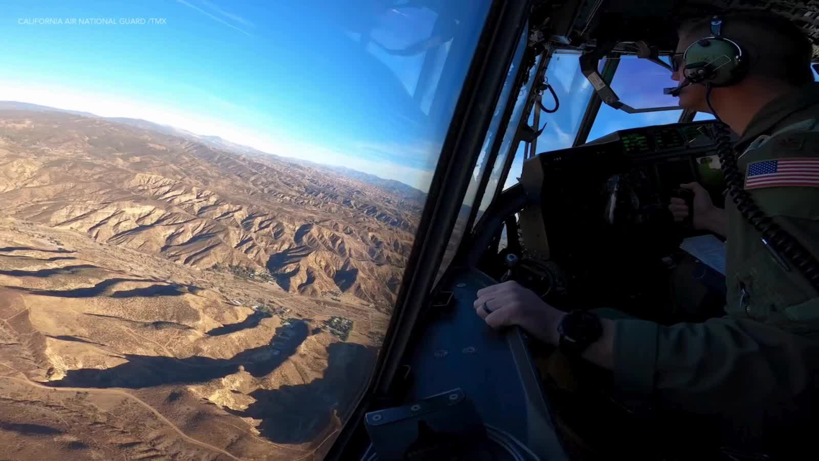Inside the cockpit: National Guard aerial firefighters battle Hughes ...