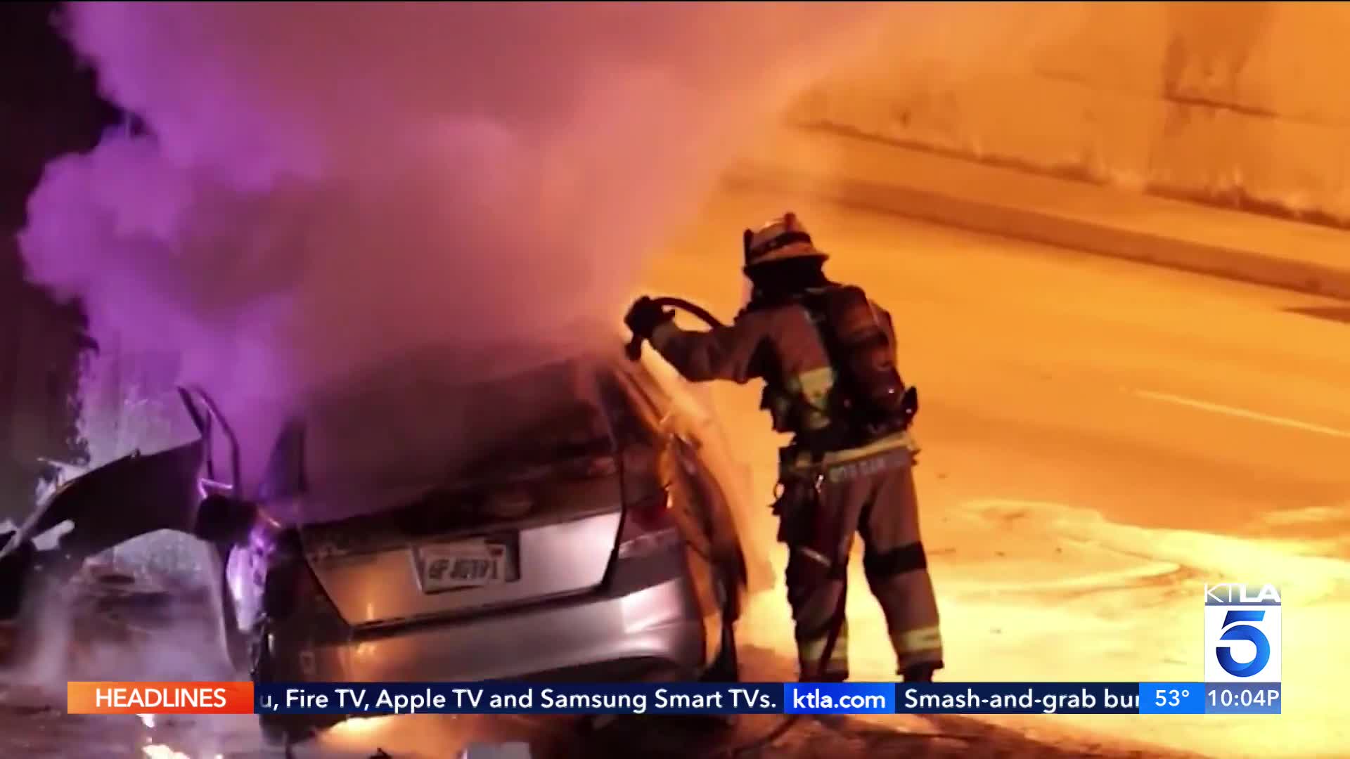 4 people killed in fiery Long Beach crash – KTLA