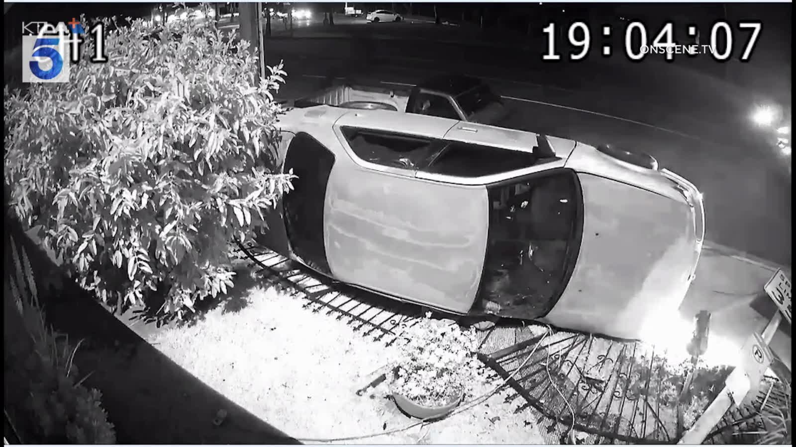 LAPD pursuit ends with dramatic crash – KTLA